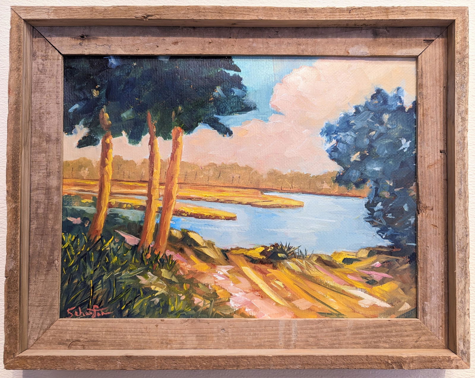 Charles Schaefer 12x16 'backwater Palms' Auction