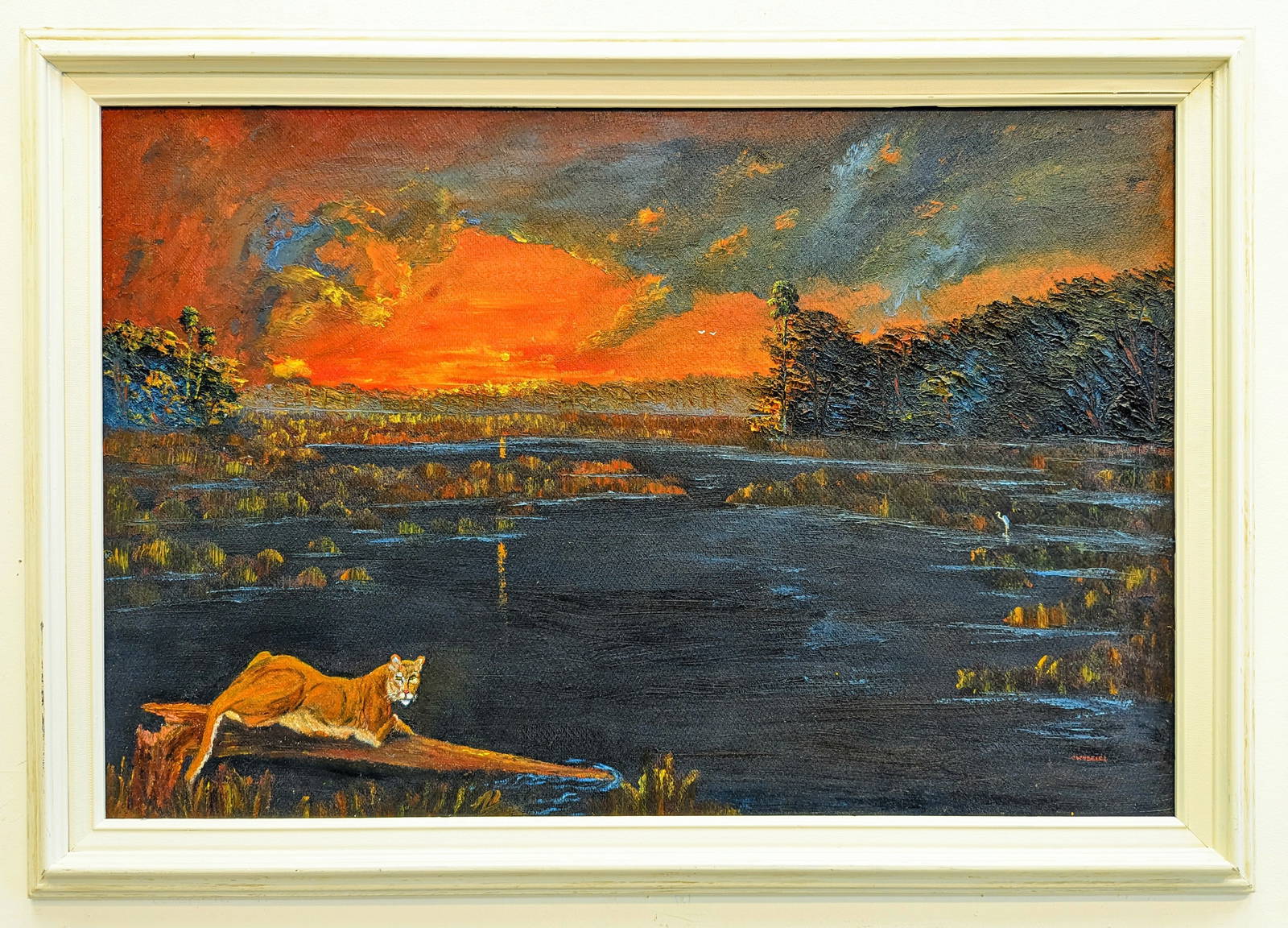 Chico Wheeler 24x36 'panther In The Backcountry' Auction