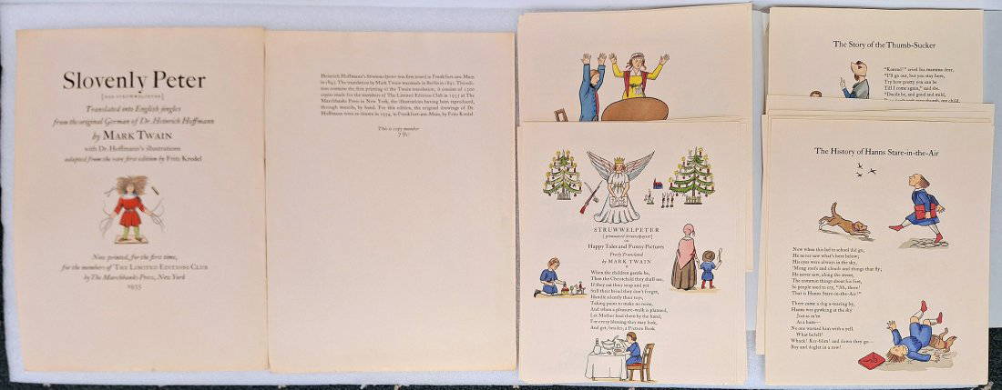 Limited Edition Hand Stenciled Drawings Ltd Edition Set 'slovenly Peter ...