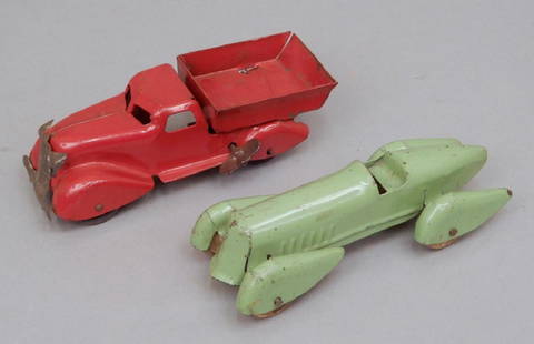 Red Wyandotte Pressed Steel Car Trucks & Ambulance