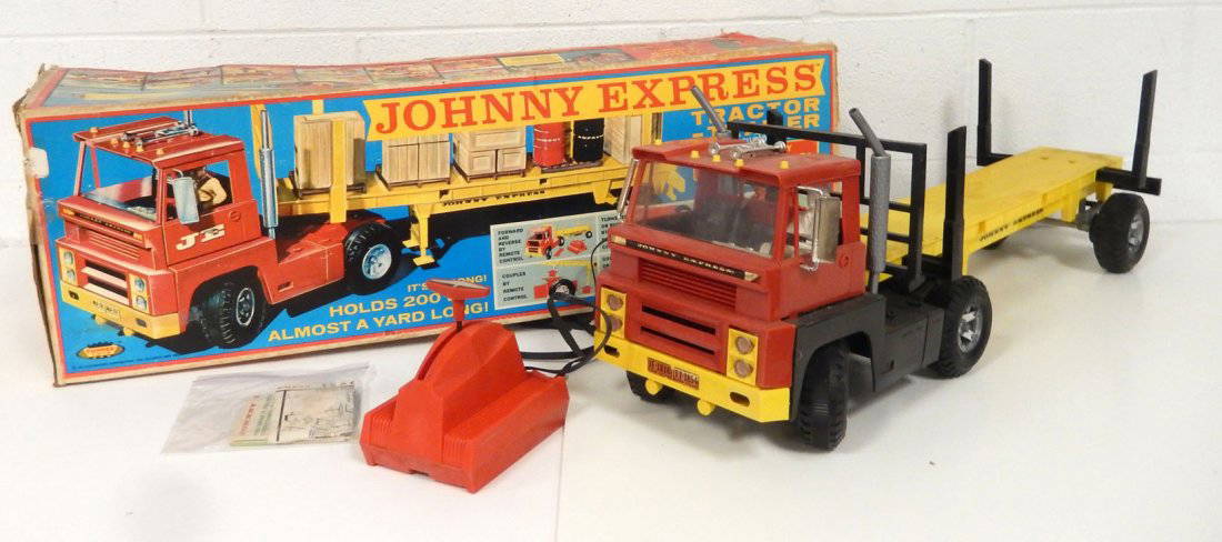 Johnny Express Tractor Trailer In Box, By Topper Toys,