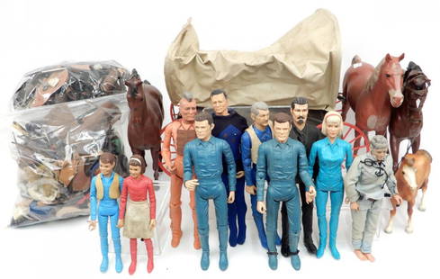 Marx Assorted Jointed Figures And Horse