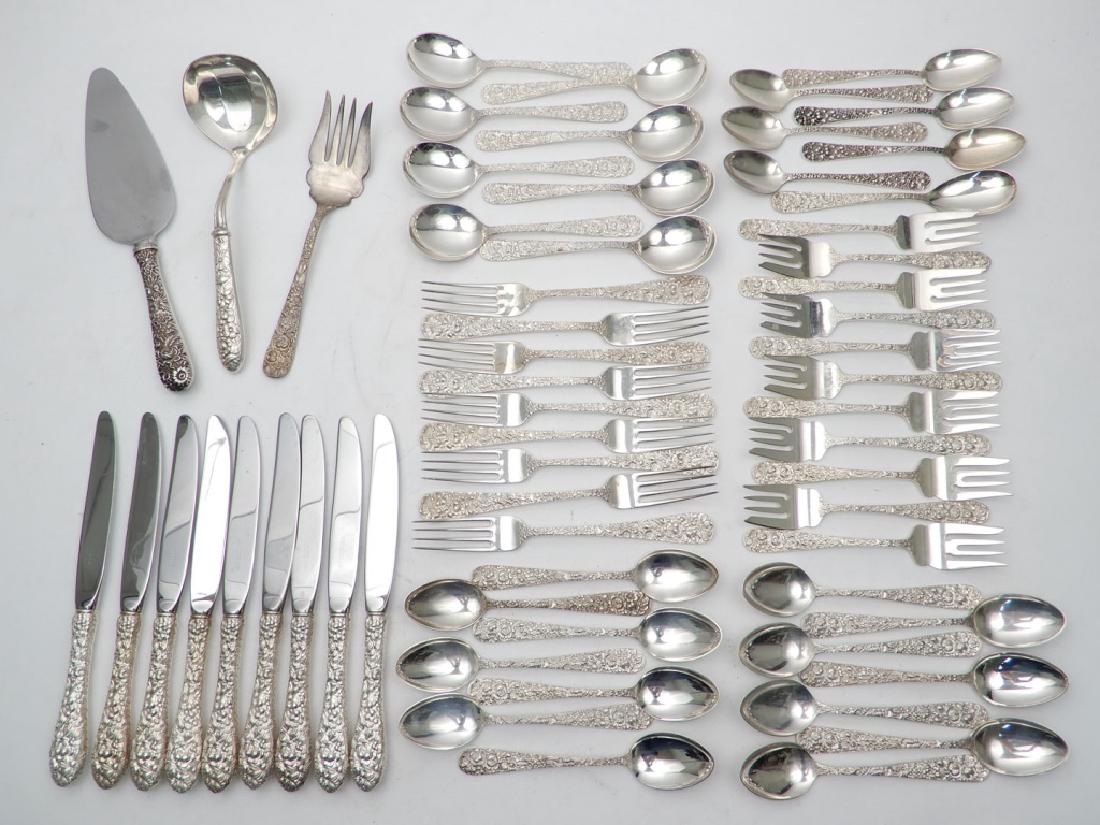 Stieff Sterling Silver Rose Flatware Set