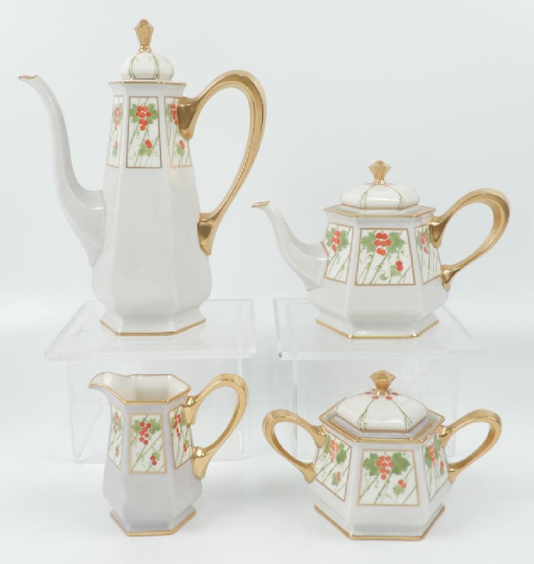 Early 20th C. Lenox hand painted porcelain tea and