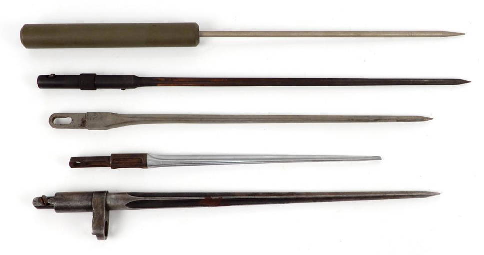 Four Spike Bayonets And A Us Mine Probe