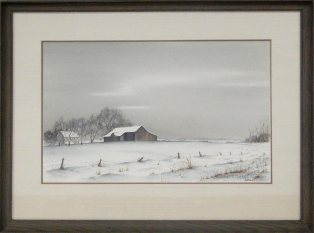 Aaron G. Fryer Watercolor On Paper