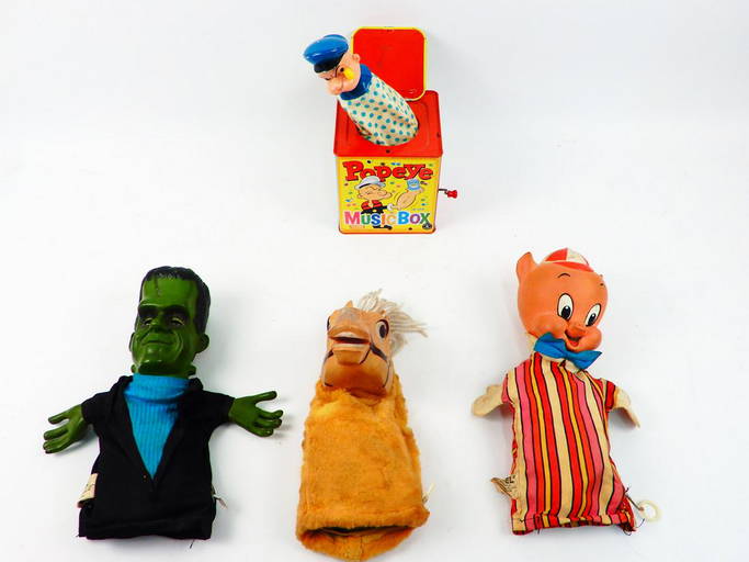 Three 1960's Mattel Talking Hand Puppets And A 1960's