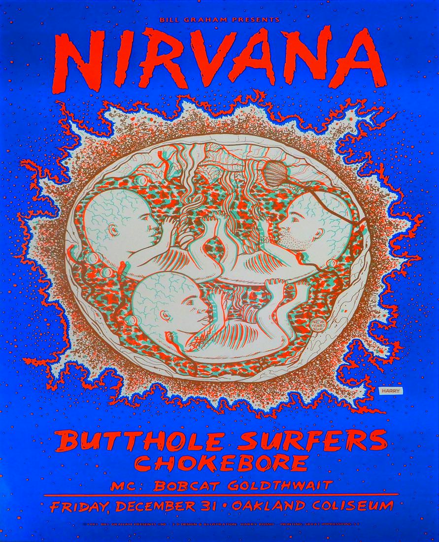 Nirvana New Year's Eve Oakland Coliseum concert poster - Aug 14, 2020 ...