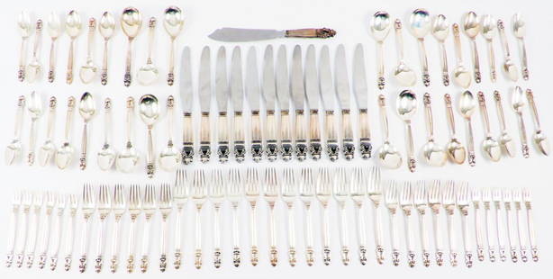 Georg Jensen Sterling Silver Flatware Set