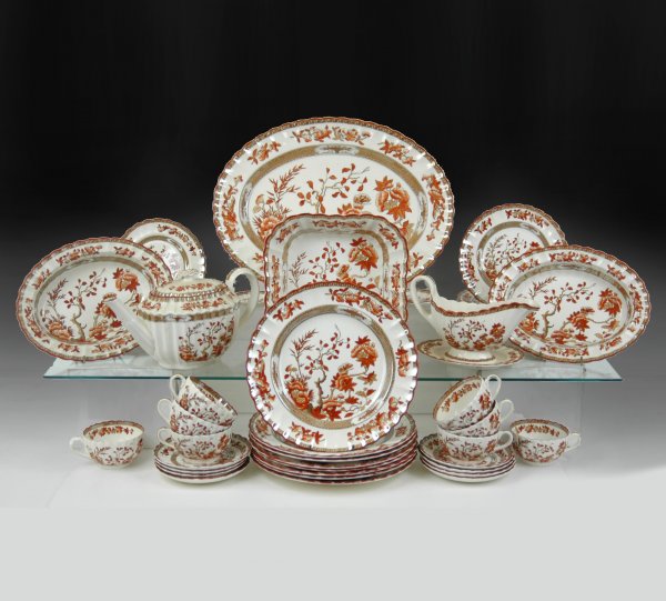 Copeland Spode England "indian Tree Orange/rust