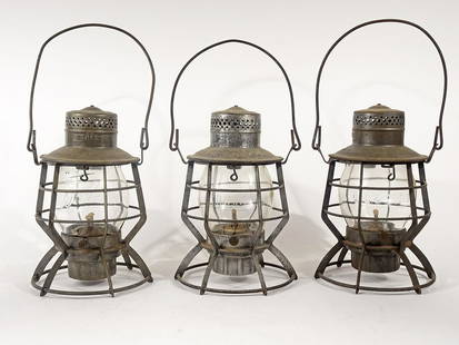 Three Dressel Railroad Lanterns