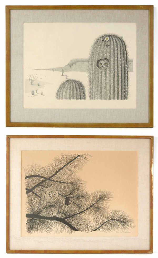 336: Peter Parnall, two numbered prints on paper, "The