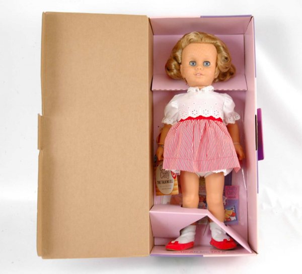 697: Chatty Cathy, in original box, with hair nets, tag