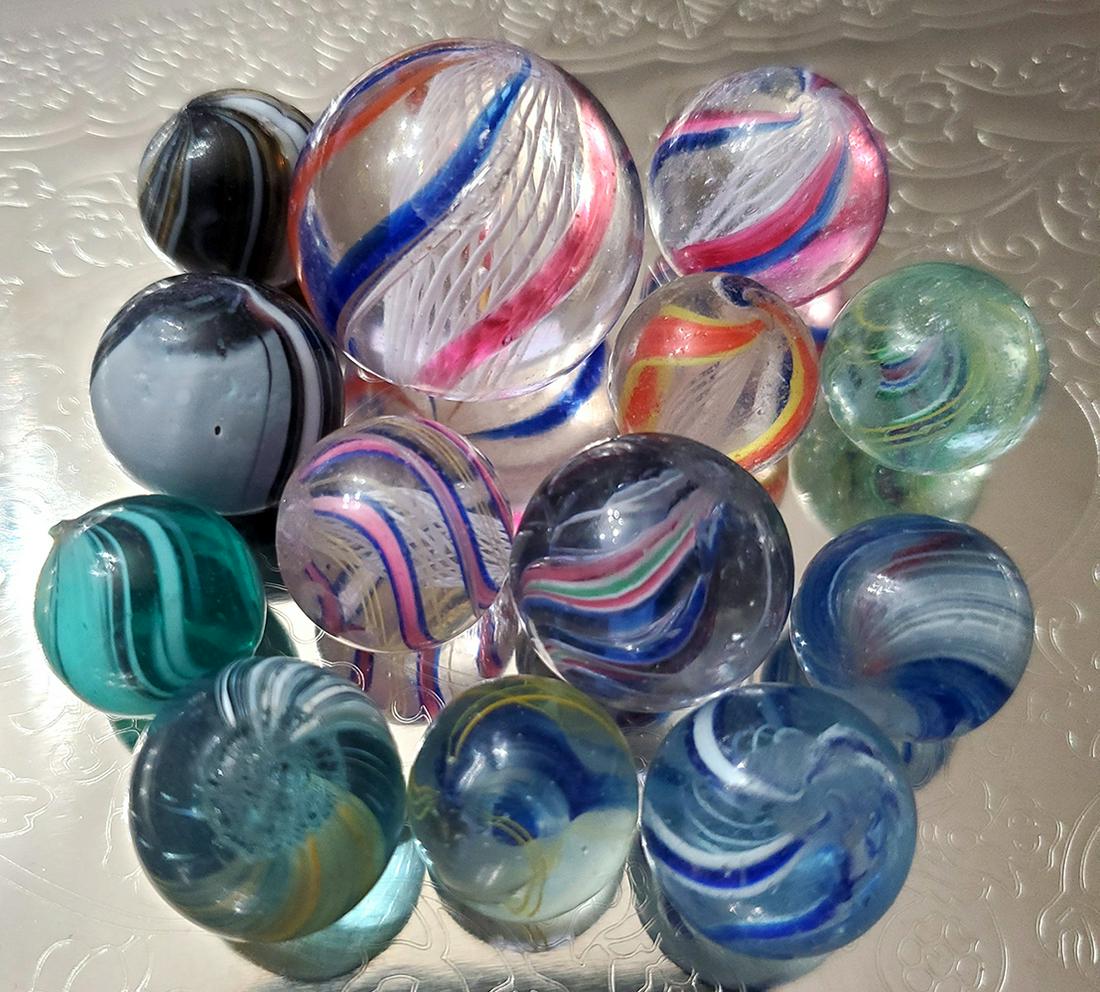 Antique Handmade German Marbles, Indian Marbles