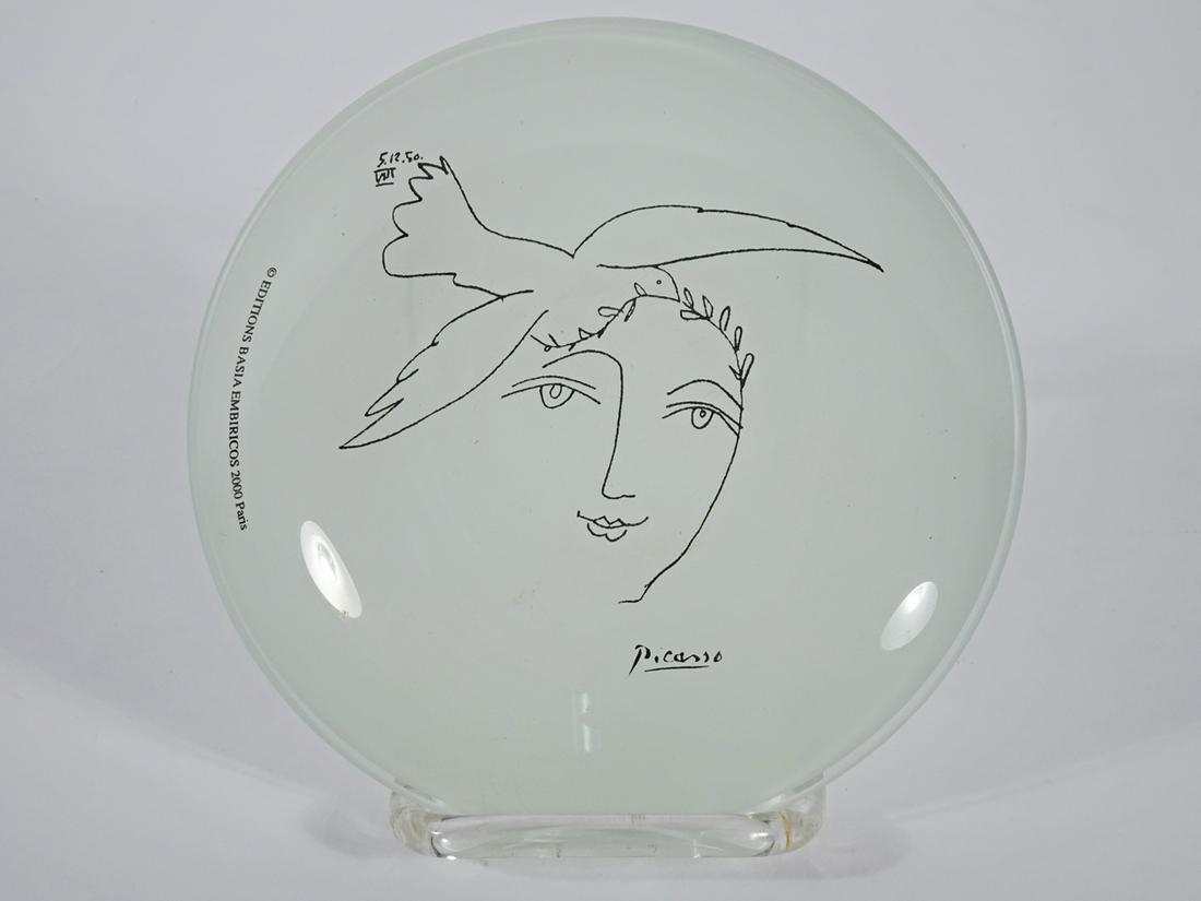 Pablo Picasso Design Glass Plate