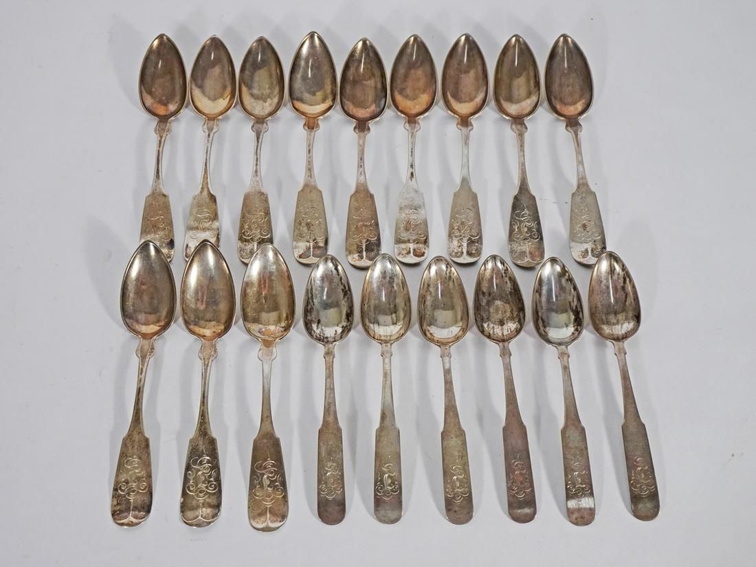 Antique American Coin Silver Spoons