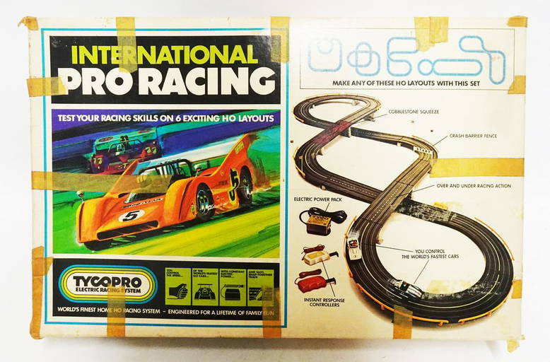 1970's Tyco Pro Ho Scale Slot Car Set In Original Box.
