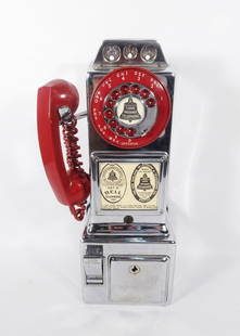 Early Wall Mount Pay Phone W/ Keys