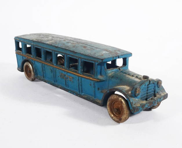 1920's Arcade Cast Iron Fageol Safety Coach Bus