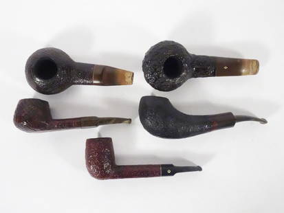 Vintage Meerschaum Smoking Pipe Grouping