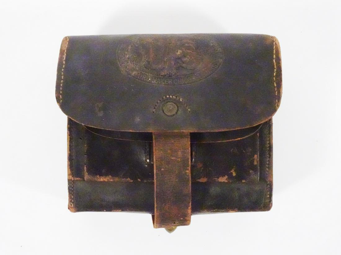 U.s. Civil War Leather Cartridge Box Auction