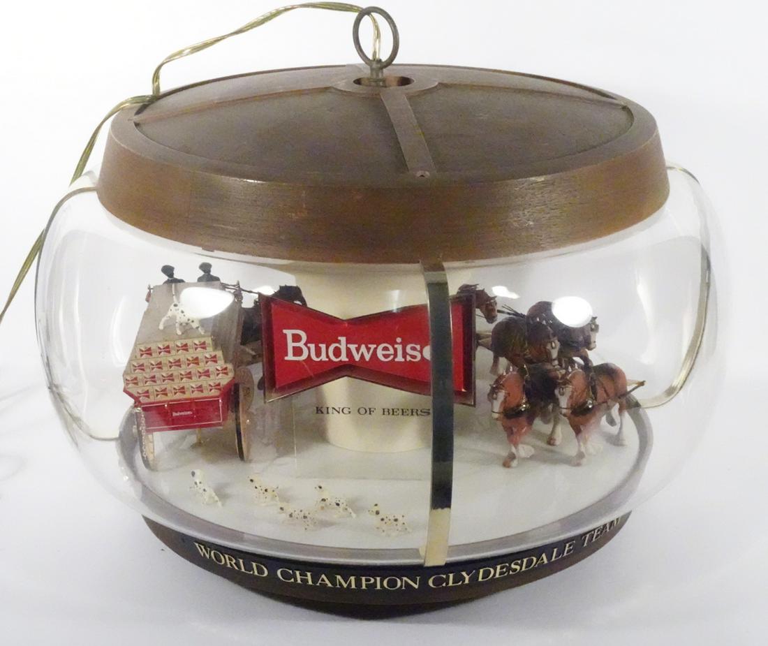 Budweiser Clydesdale Carousel Hanging Light Auction