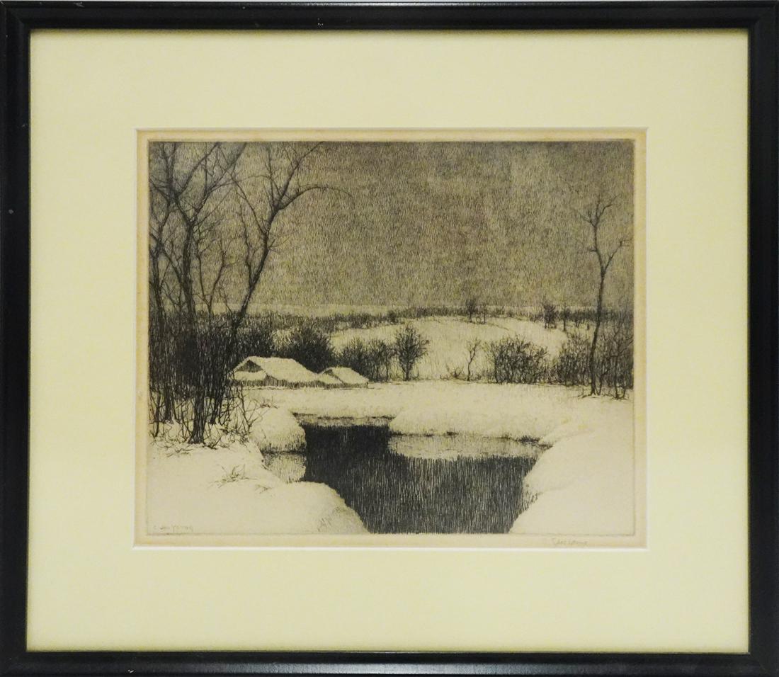 C. Jac Young Etching On Paper Auction