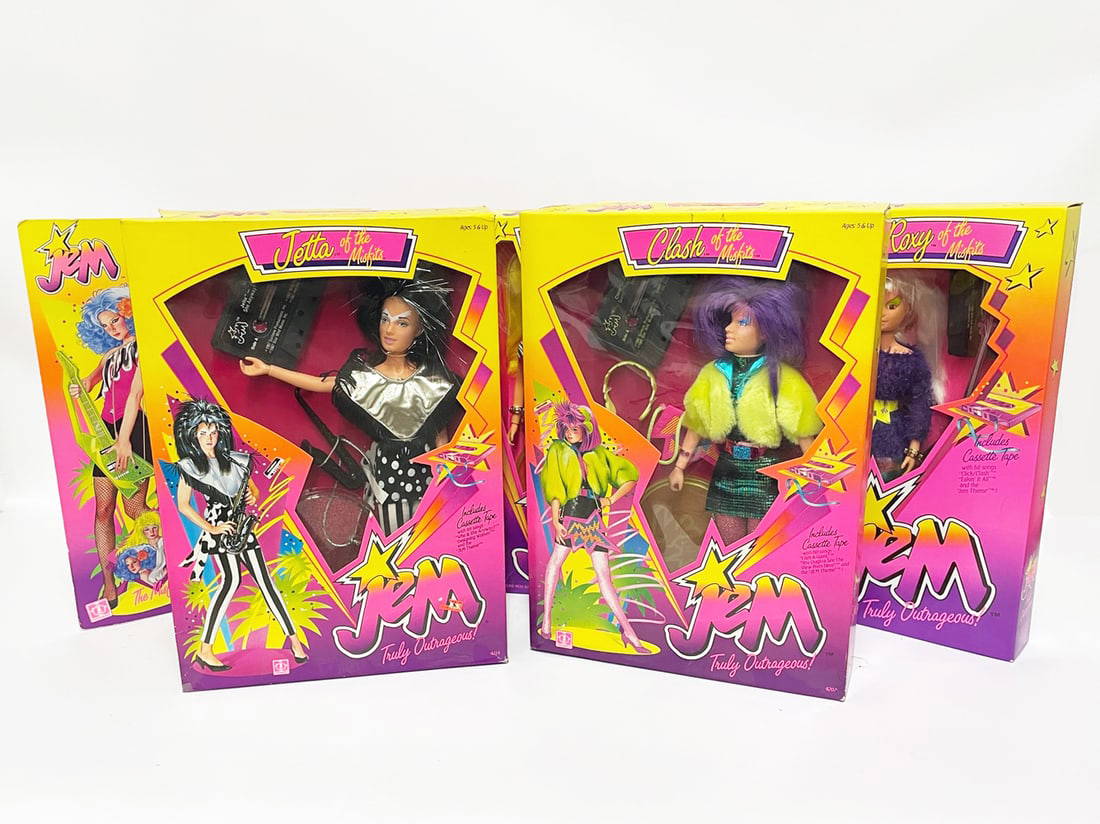 Five 1980's Mint Jem Dolls In Original Packaging Auction