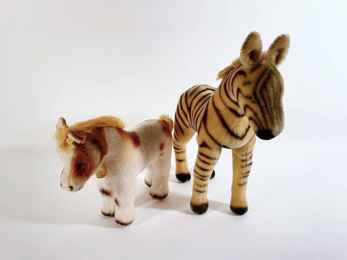 Steiff Zebra And Steiff Sheddy Pony
