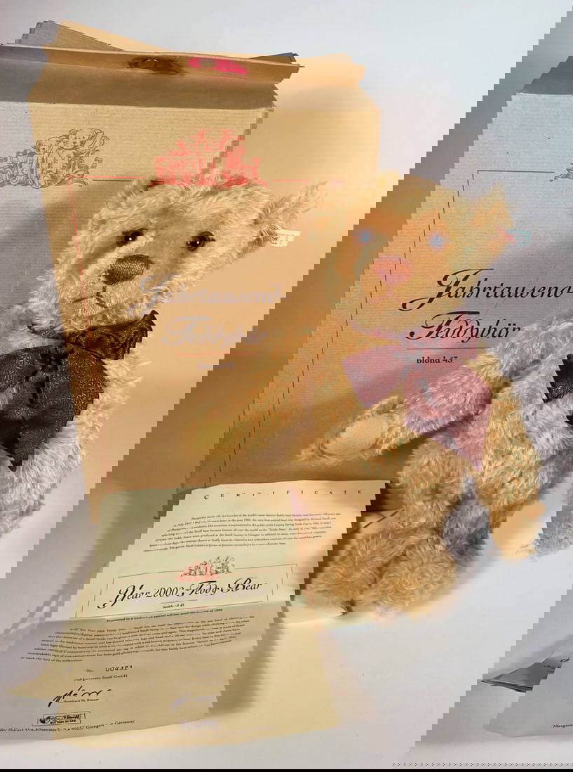 Steiff Teddy Bear Growler Blond 43 In Box Auction