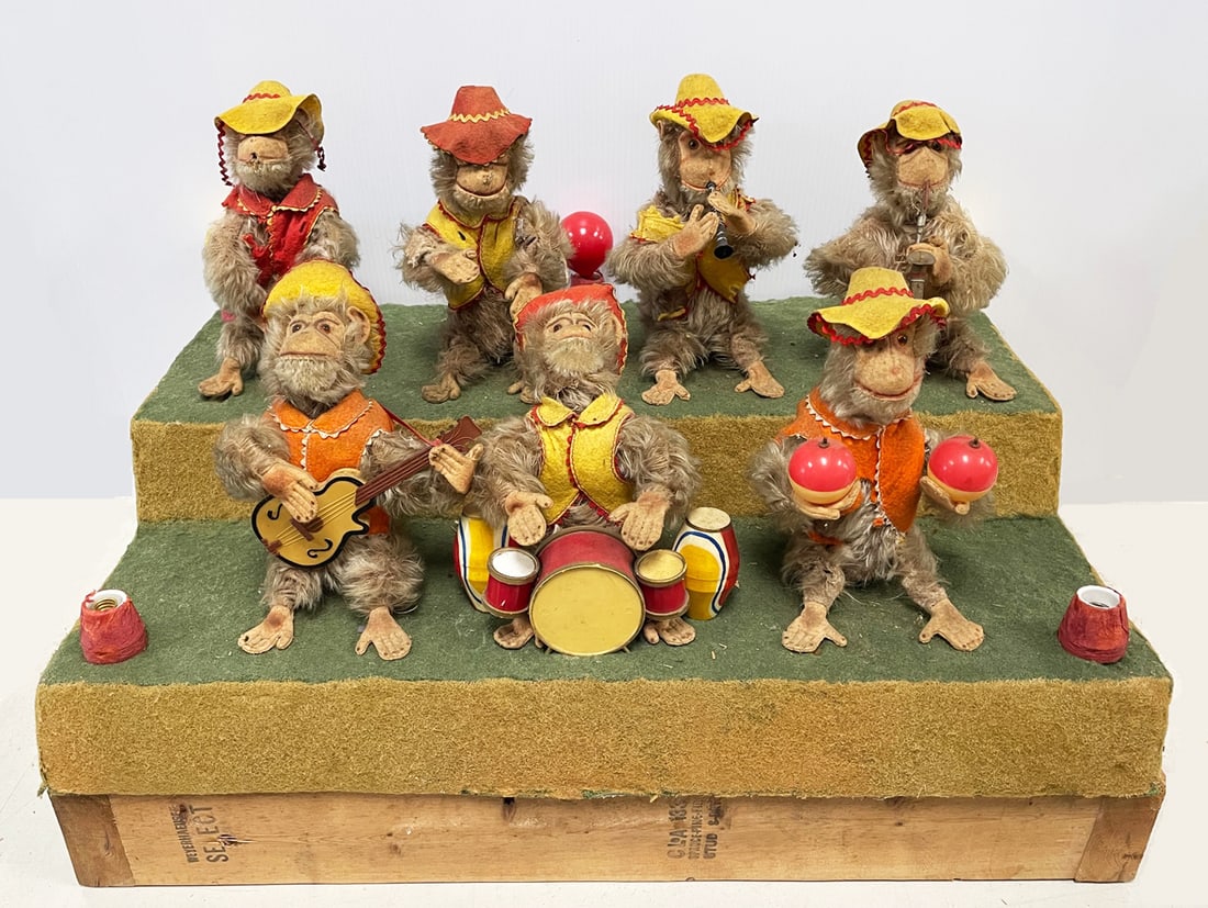 Bimbo Box Automaton Monkey Band