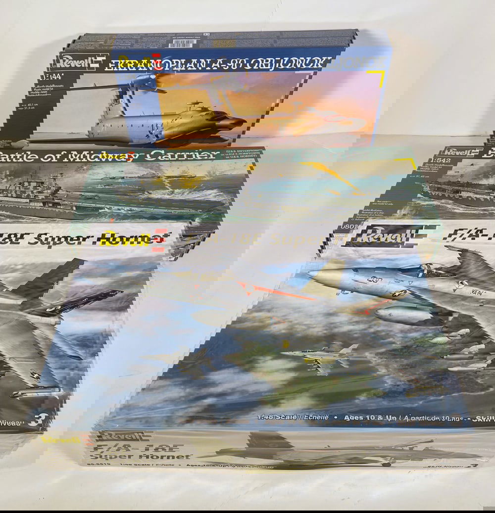 Revell Aircraft And Battleship Model Kits