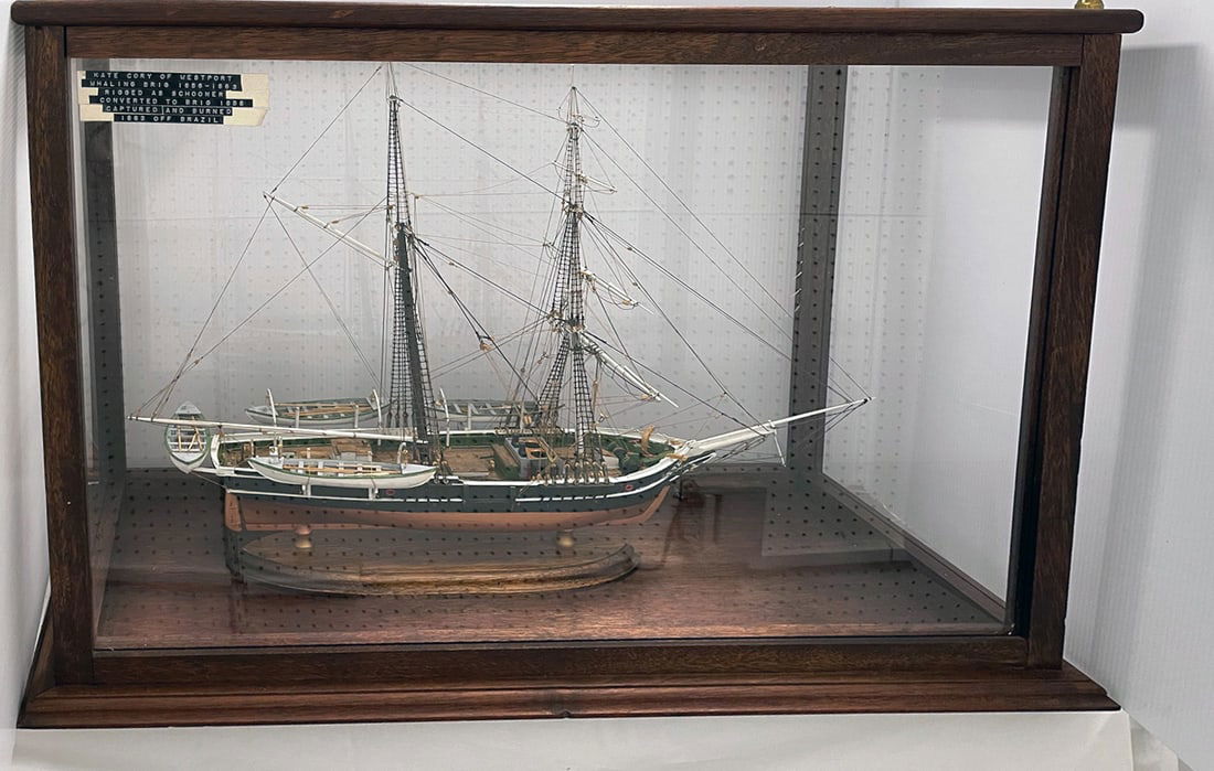 Kate Cory Whaling Brig Ship Model Display Auction