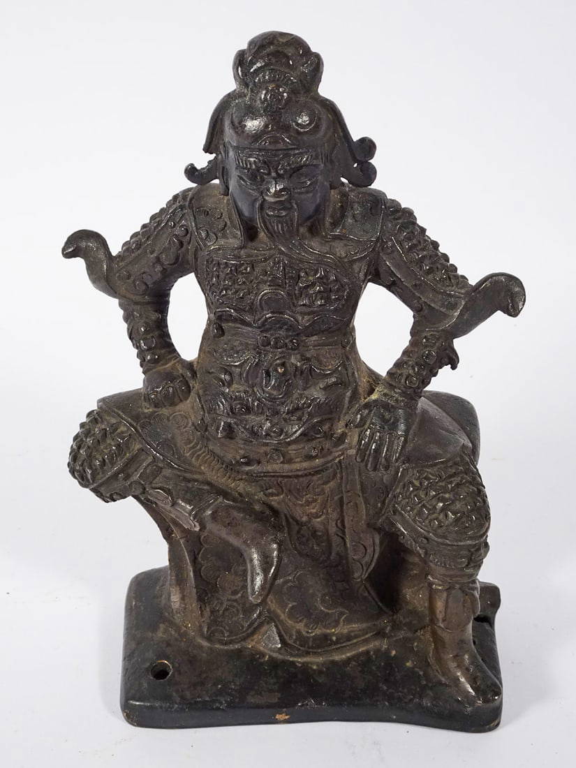 Chinese Bronze Seated Lohan Figure Auction