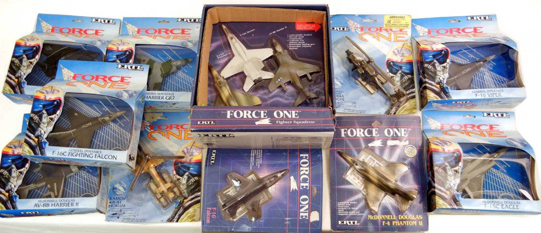 Eleven Ertl Force One Diecast Aircrafts, Still In