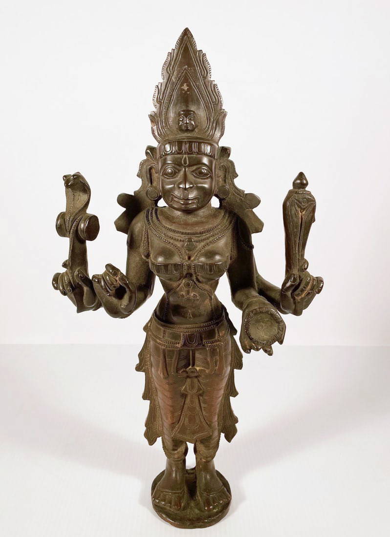 Indian Bronze Goddess Manasa Statue Auction