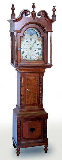 Pennsylvania Walnut Dwarf Clock, Hy