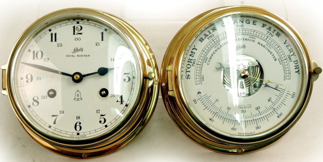 Schatz Ship Clock and Barometer
