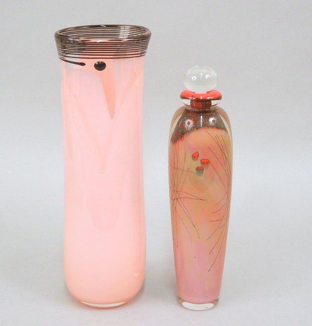 Steve Main art glass stoppered bottle and an art glass - Sep 19, 2014 ...