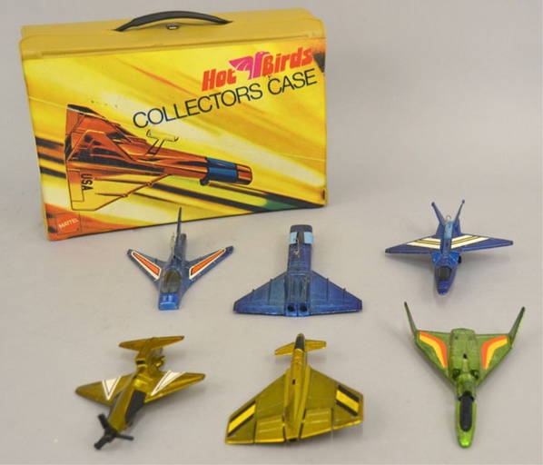Vintage Mattel Hot Birds Set In Original Case