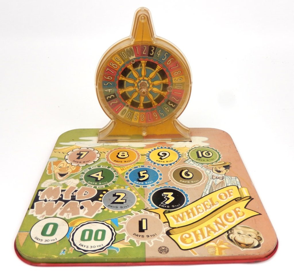 Marx Midway Wheel of Chance tin litho game - May 08, 2015 | Stephenson ...
