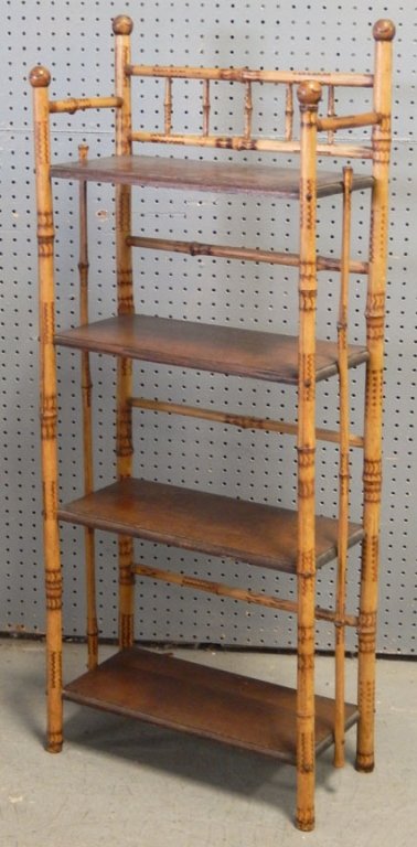 Victorian bamboo what-not shelf