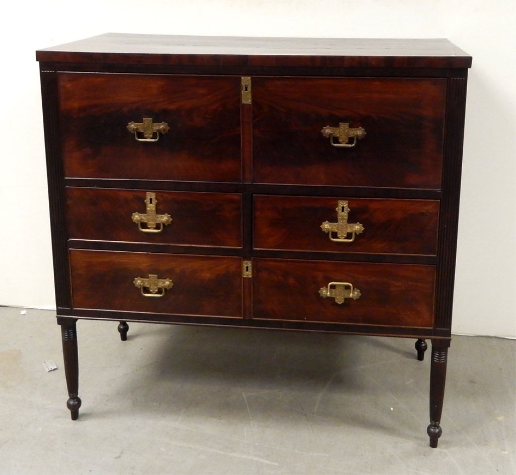 Sheraton mahogany drop front desk