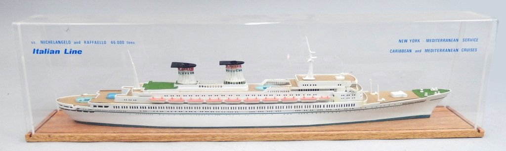 Ss. Michelangelo And Raffaello Italian Line Ship Model