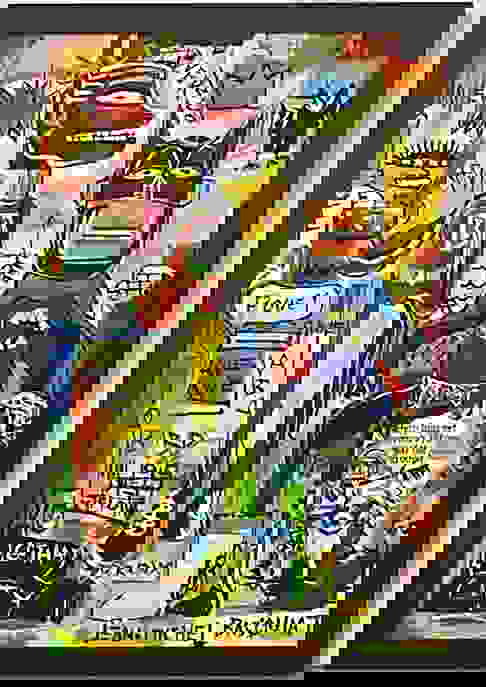 Jean Michel Basquiat – Batman Hero – Painting - Oil On Canvas - In The ...