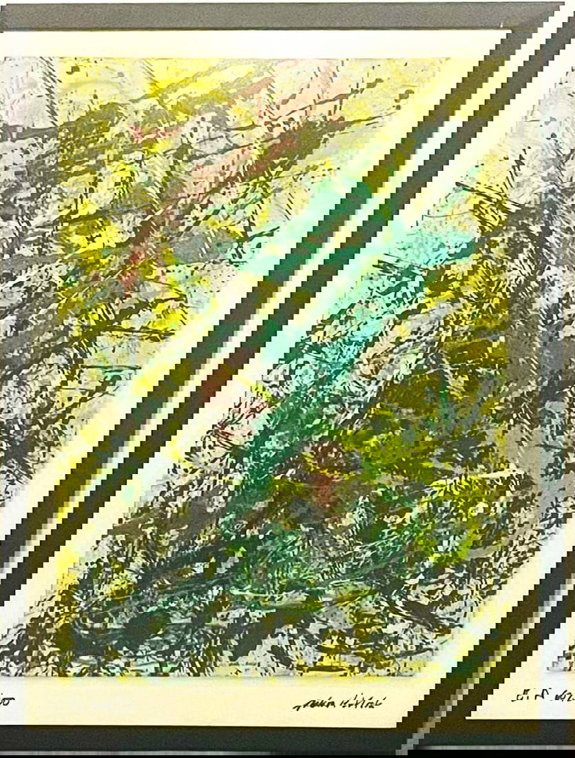 Jackson Pollock - Untitled - Drip Technique - Lithography On Paper ...
