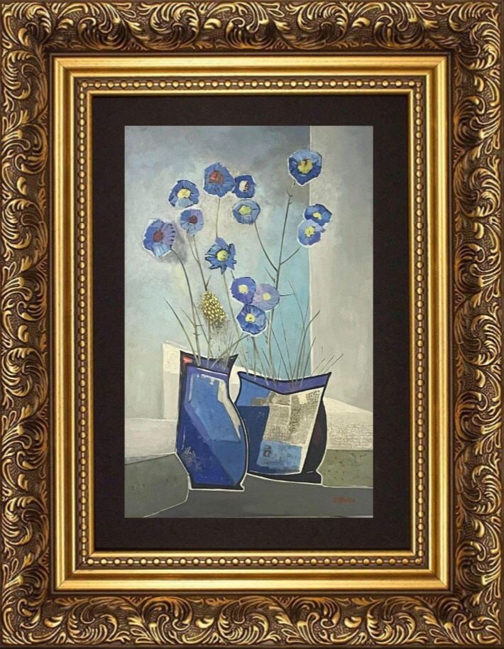 Angel Botello - Floral Still Life - Oil Painting On Board - In The ...