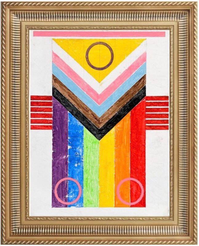 J. Steven Manolis - The Lgbtq1a + American Flag - 2023 - Acrylic ...