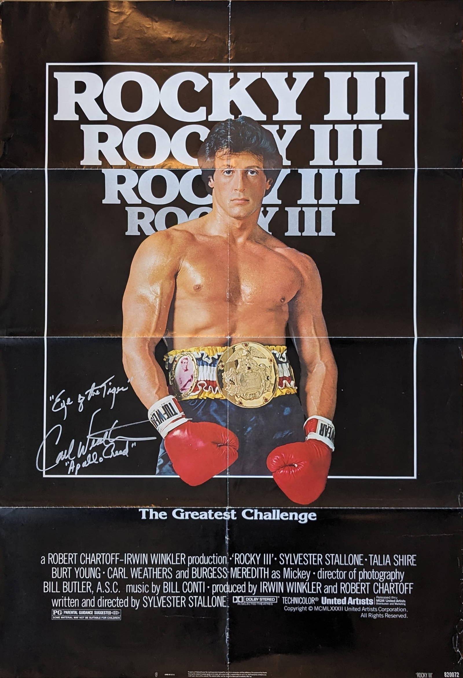Signed Rocky 3 Original Film Poster Auction