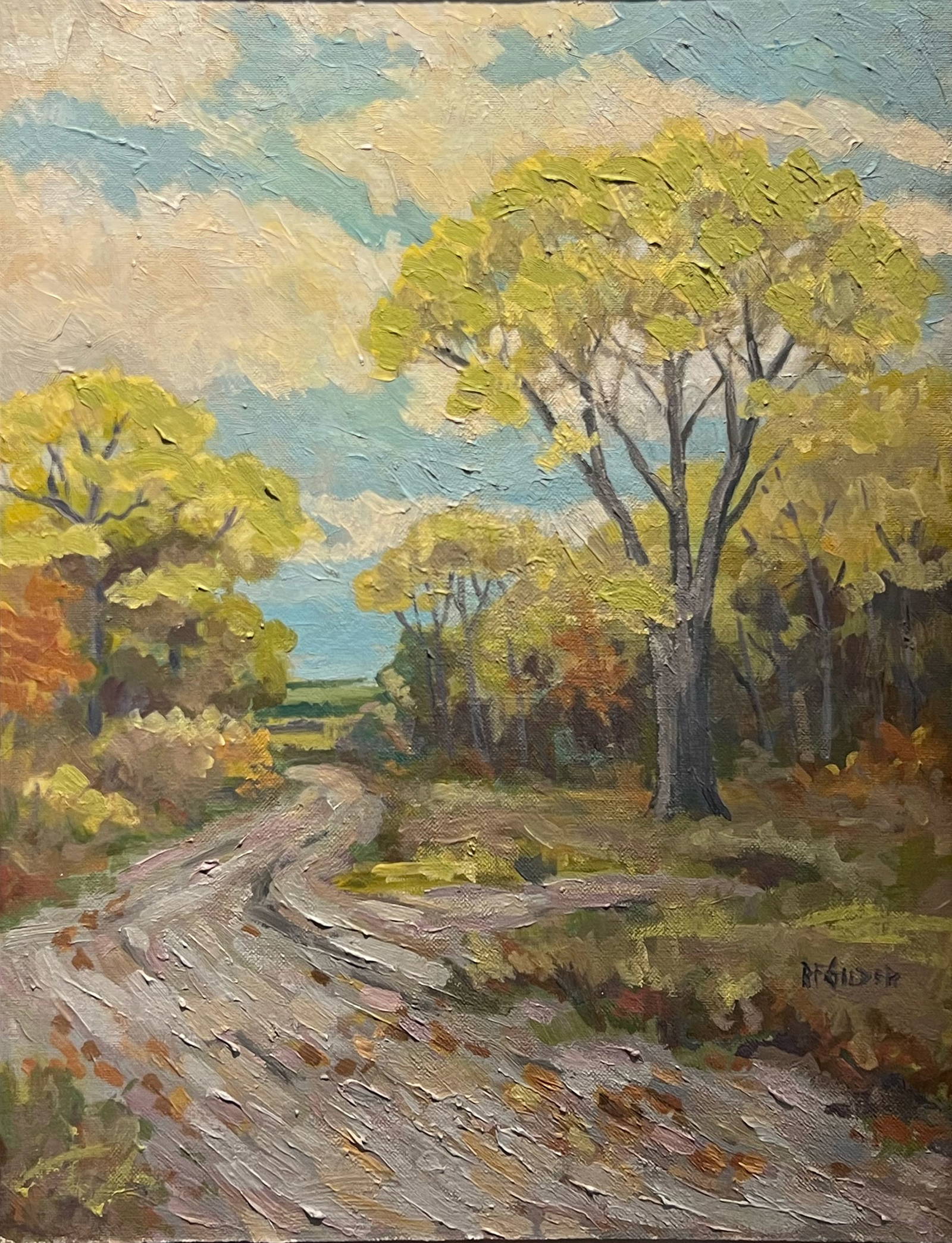 Robert Gilder "road With Trees" Auction